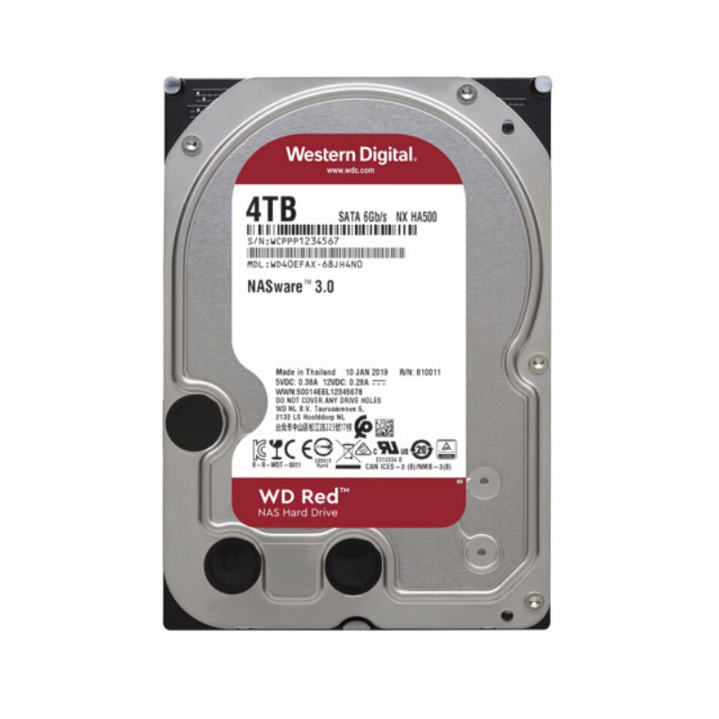 （正品）西部数据（WD）4TB 红盘 SATA3.5英寸4t个人云NAS 网络存储机械硬盘WD40EFAX