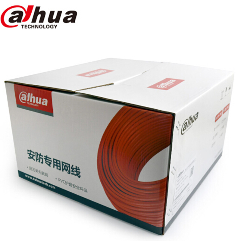 大华监控网线DH-PFM920I-6UN超六类纯铜8芯网线 监控数据双绞线网络摄像机POE供电 DH-PFM920I-6UN【六类整箱305米】灰色