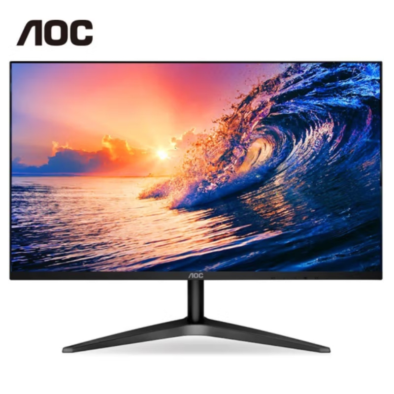 AOC 显示器24英寸24B20HN2 1K VA 100Hz办公家用 VGA+HDMI双接口 电脑显示器VA显示屏设计办公家用电竞游戏台式机 ...