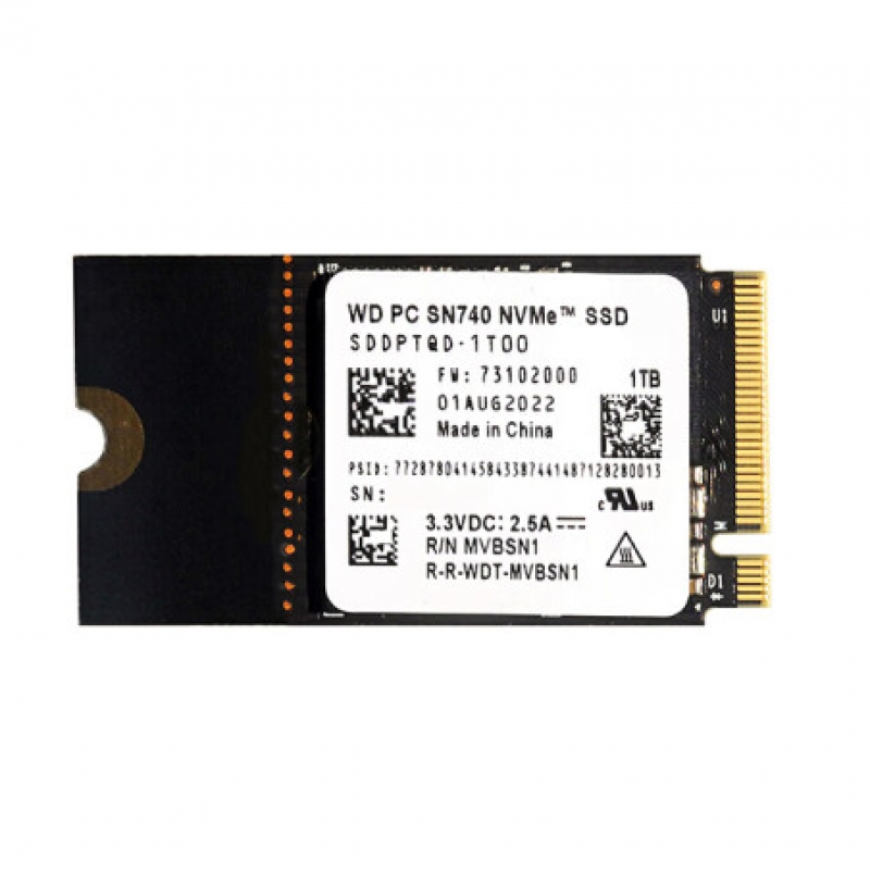 （官方正品）西数SN740 2242固态硬盘 1T NVME PCIE4.0笔记本台式机SSD WD SN740 1TB pci4.0x4 短款2242 西部数据