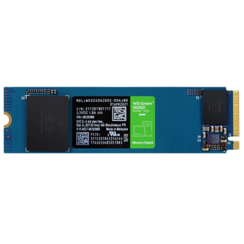 西部数据（WD） Green SN350 250G SSD固态硬盘 M.2接口（NVMe协议） 四通道PCIe SSD固态硬盘西数_240GB ...