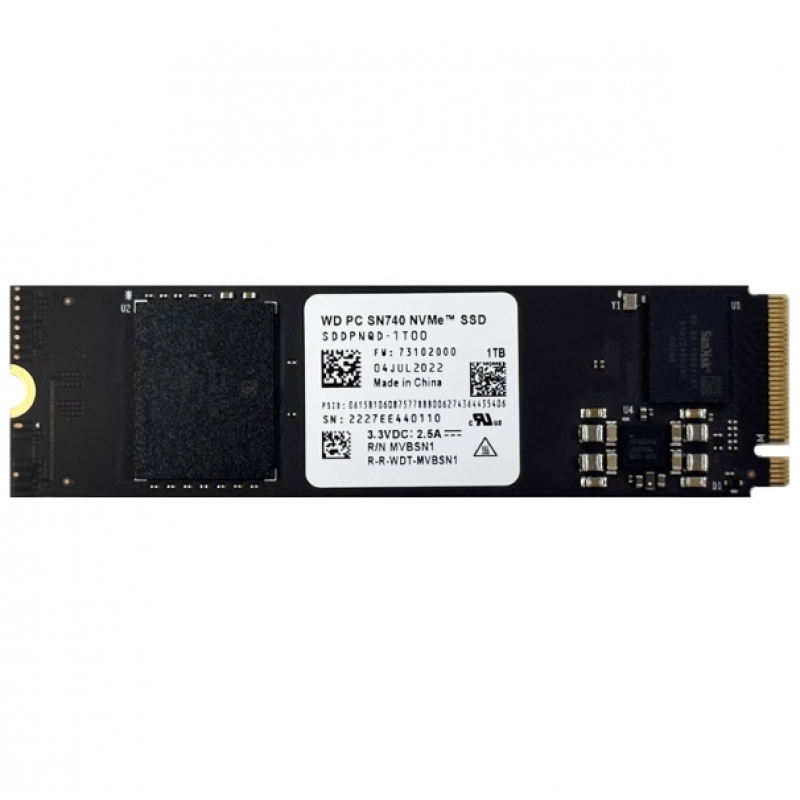 （官方正品）256G西数黑盘SN740 256G 4.0 固态硬盘 SSD 台式机笔记本通用M.2 NVME协议2280 原装正品256G 速度秒杀 蓝盘 绿盘 非250G