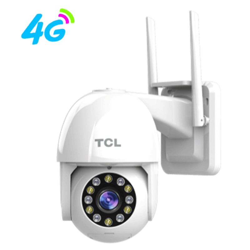 TCL高清无线摄像头C1VD3 4G版智能摄像机 300万4寸球机 红外/全彩智能夜视家用4G球机 6mm