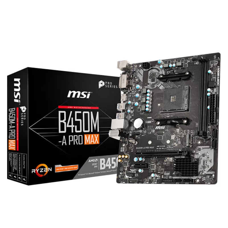 微星(MSI)B450M PRO-A电脑主板 支持CPU 5600X/5600G/5800X（AMD B450/Socket AM4）